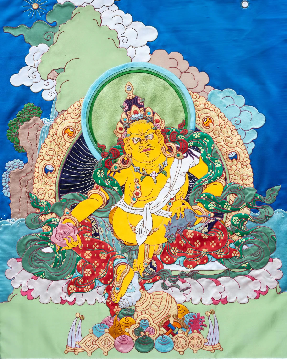 Zambhala Tibetan Appliqué Thangka, Buddhist & Traditional Art ...